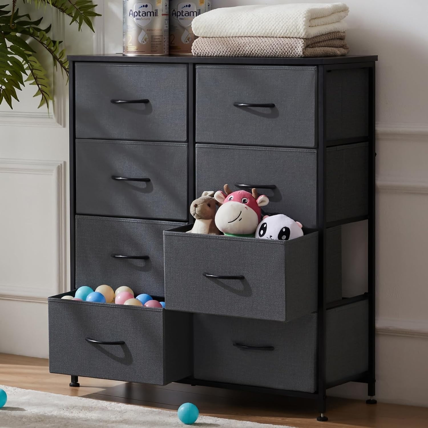 HEFPTURE SpatialMaster 8-Drawer Storage Cabinet – Spacious Fabric ...