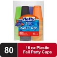Hefty Party On Disposable Plastic Halloween Cups, Fall Assorted Colors ...