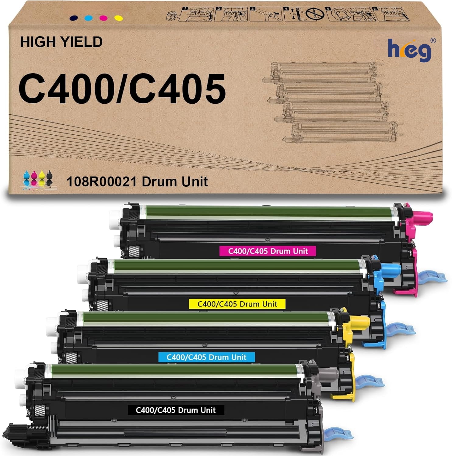 HEG C400 C405 Drum Unit/Imaging Drum Replacement for Xerox 108R01121 ...