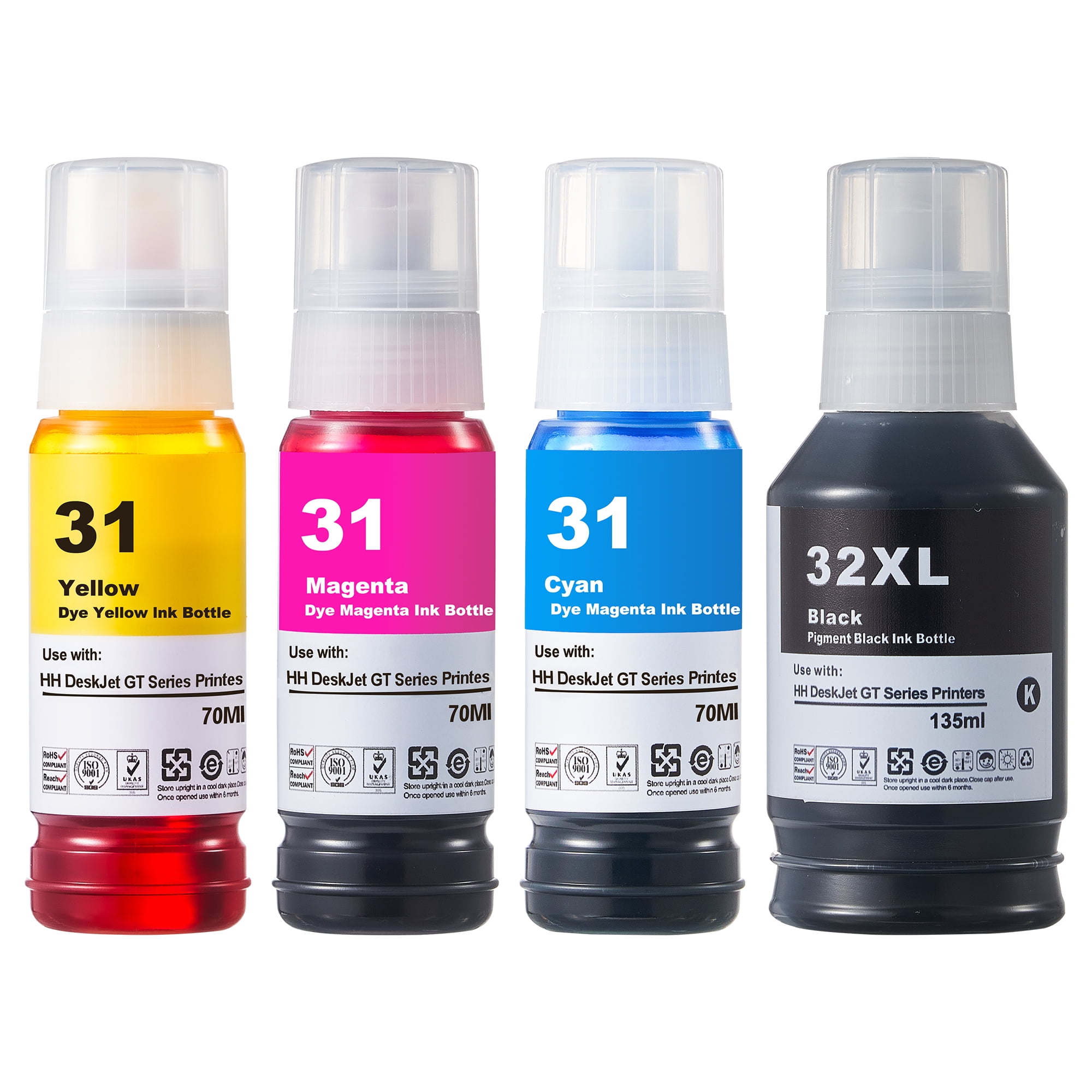 HEG Compatible for HP 31 32XL Refill Ink Bottle Set Work for HP Smart ...