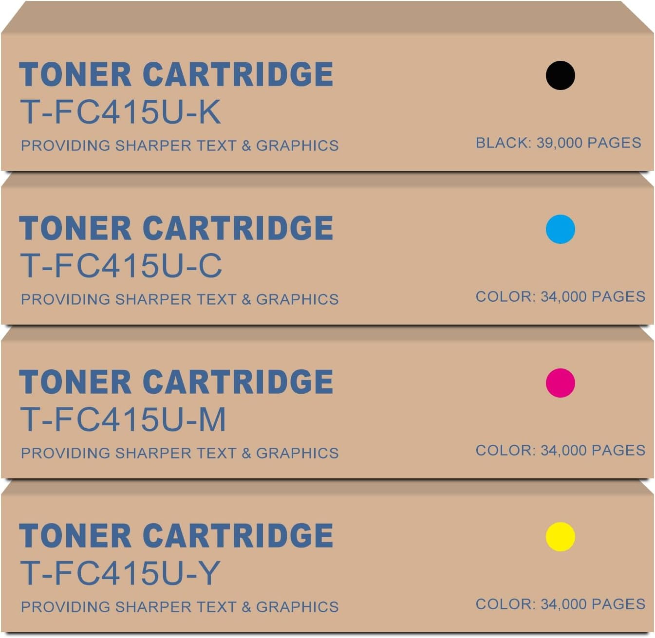 HEG T-FC415U T-FC415U-Y T-FC415U-M T-FC415U-C T-FC415U-K Toner ...