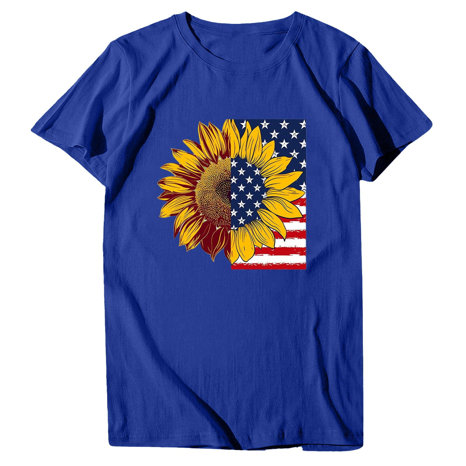 HEILAU Independence Day Shirts for Women American Flag Graphic Tees ...
