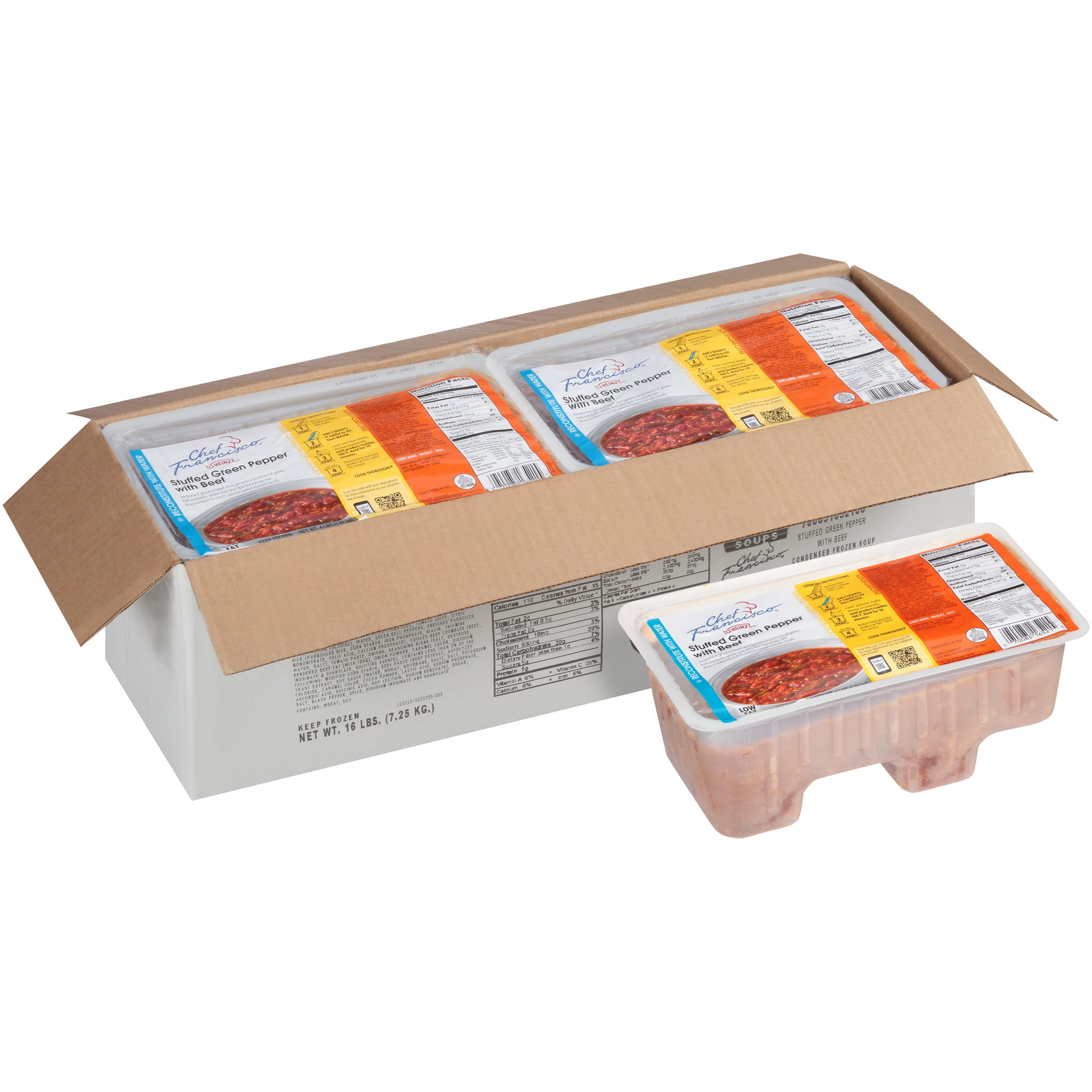 HEINZ CHEF FRANCISCO Stuffed Green Pepper with Beef Soup, 4 lb. Tub ...