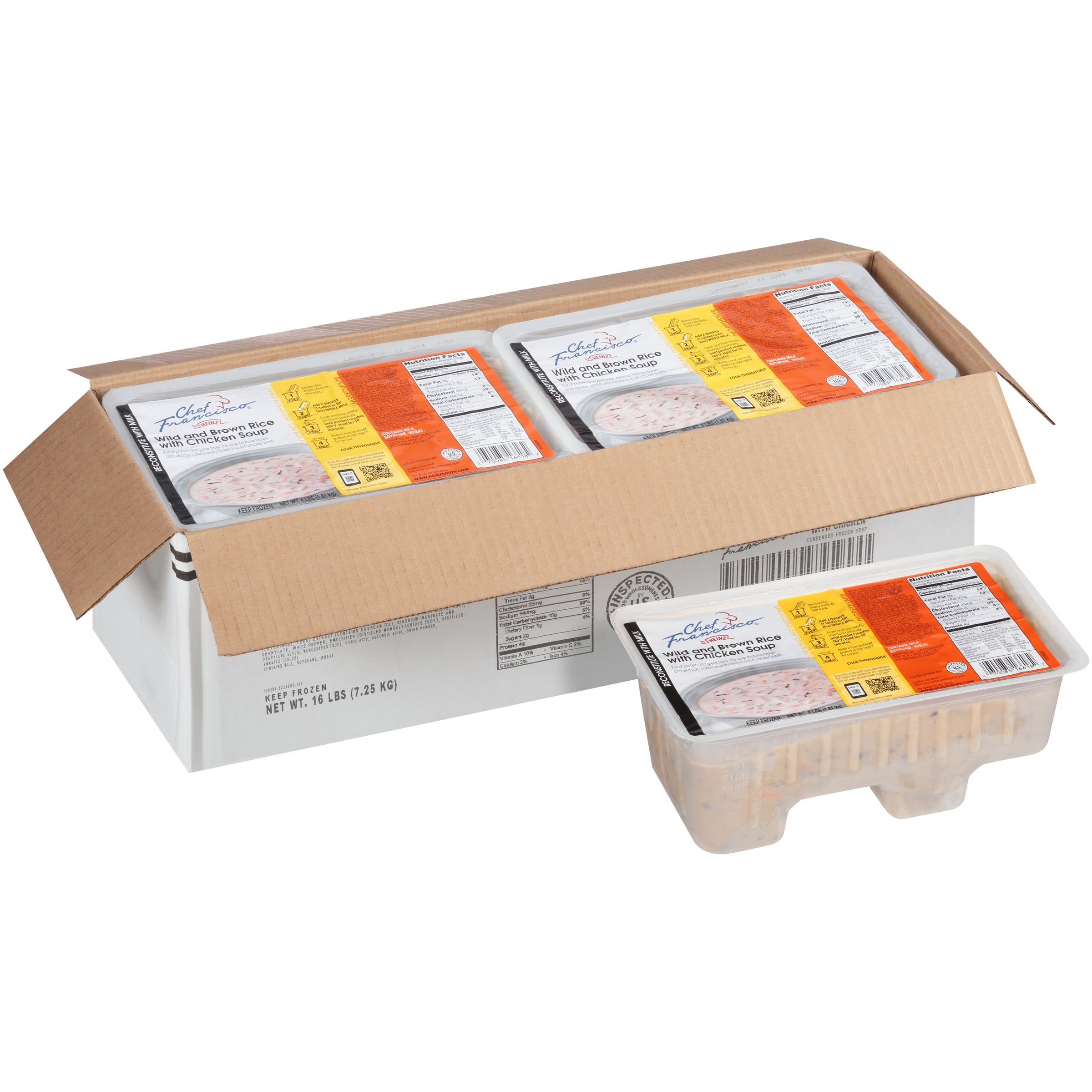 HEINZ CHEF FRANCISCO Wild and Brown Rice with Chicken Soup, 4 lb. Tub ...