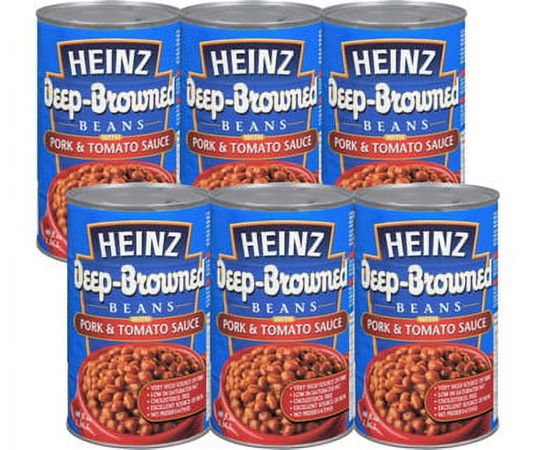 HEINZ Deep Browned Beans with Pork & Tomato Sauce - 1.36L / 48 fl oz (6 ...