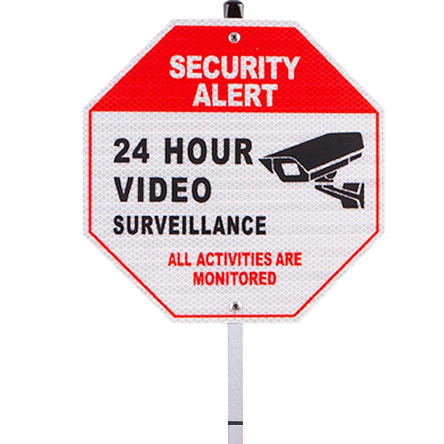 HEIOKEY Honeycomb Reflective EC36 24 Hour Video Sign with Stake, 10 x ...