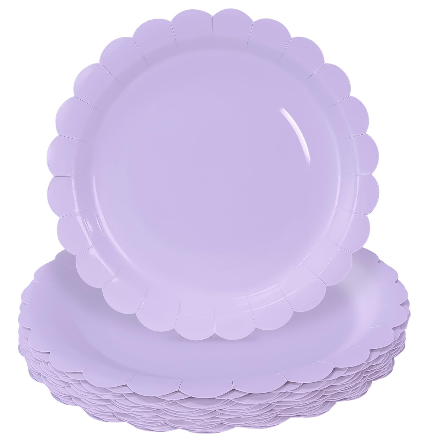 HEIPINIUYE 50 Pieces Light Purple Paper Plates 9 Inch Lavender ...