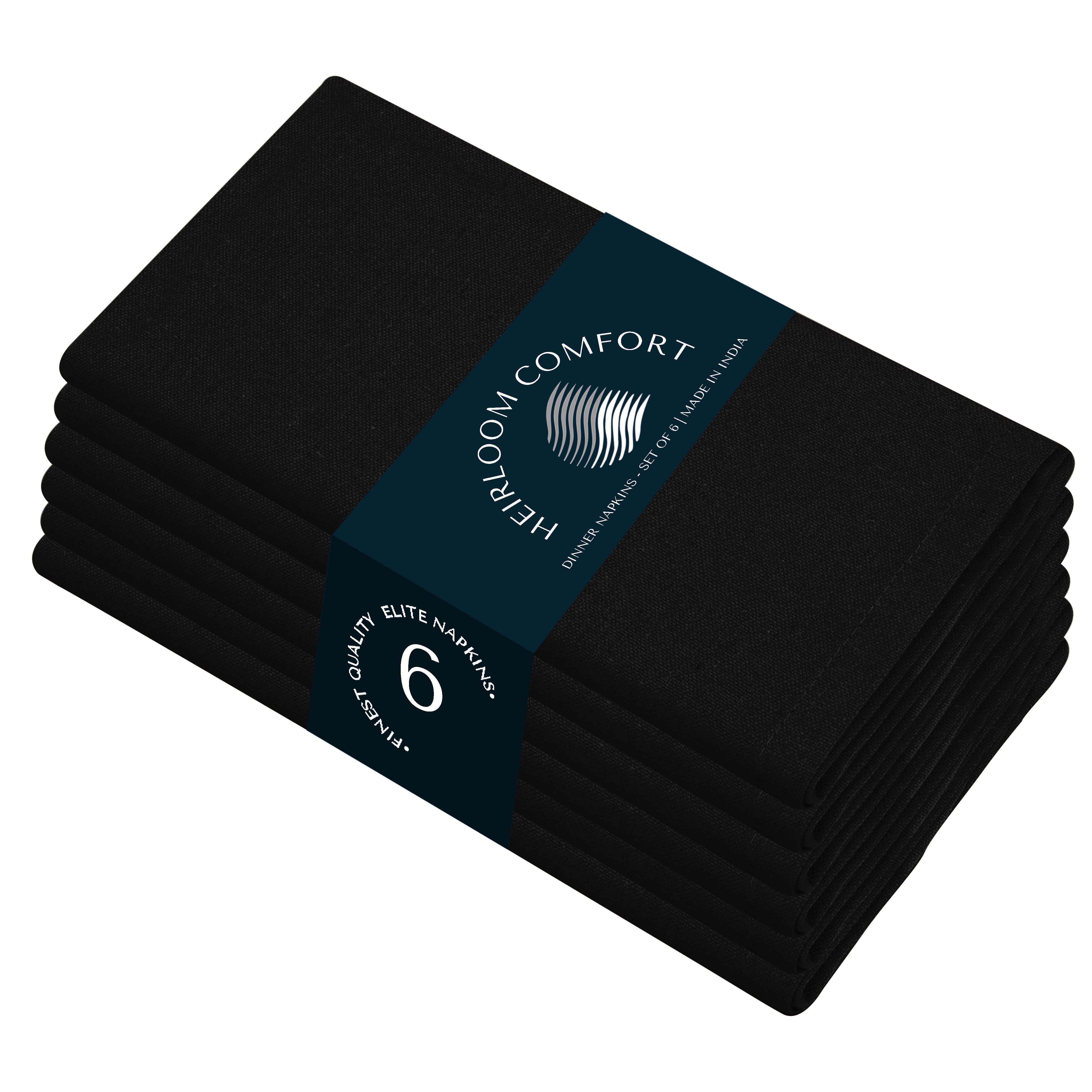 Walmart Black Friday Deals 2025 - HEIRLOOM COMFORT Black Cloth Napkins ...
