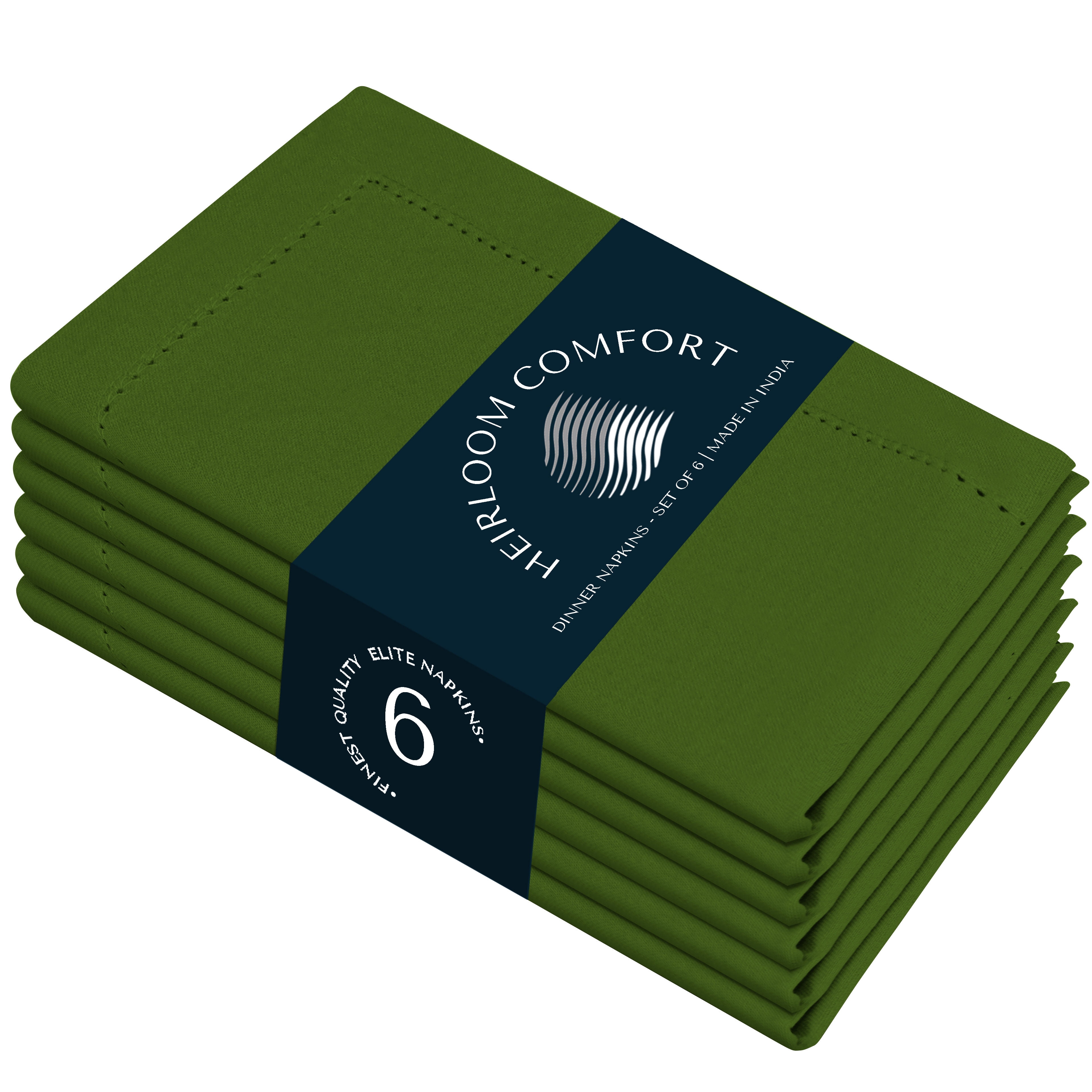 HEIRLOOM COMFORT Mint Green Cloth Napkins 18"x18", 6 Pack - Soft ...