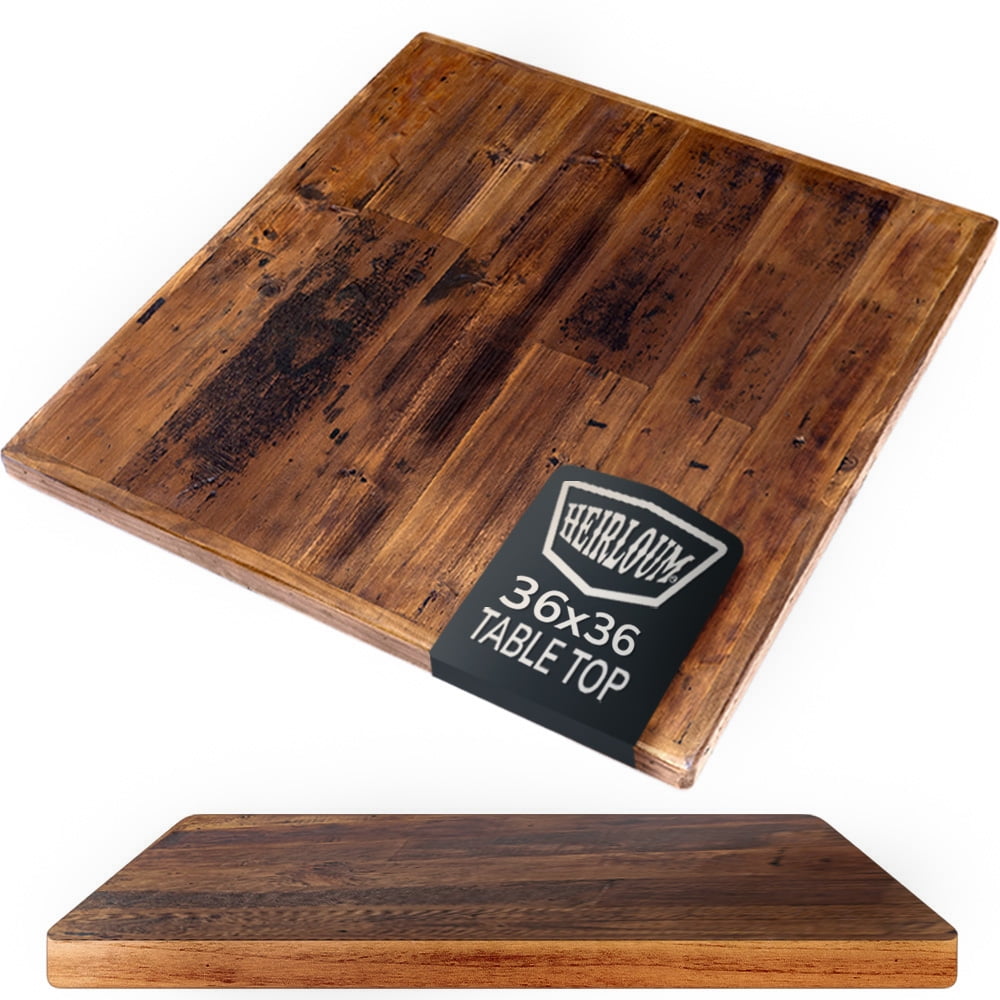 HEIRLOUM Reclaimed Wood Table Top - Rustic Recycled Solid Wooden Piece Perfect for Signs ...