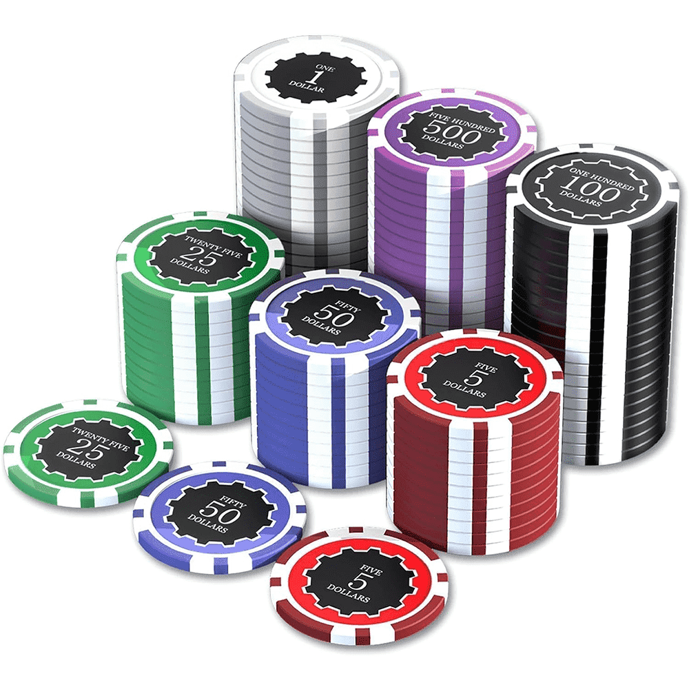 HEITOK 100-Piece Poker Chips Set with Denominations - 11.5g Weighted ...