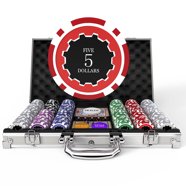 Boyzhood Poker Chips,200 Pcs Poker Set with Aluminum Travel Case,11.5 ...