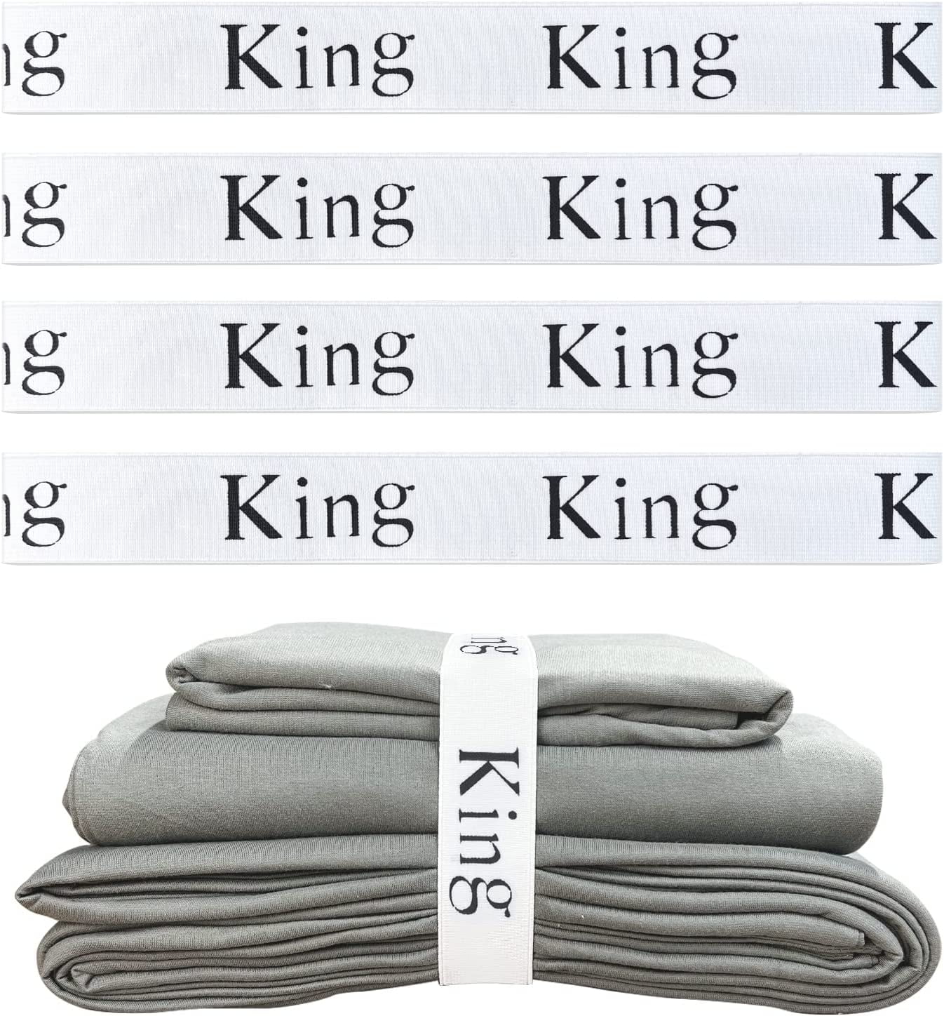 HEJULIK 4 Pcs Sheet Keeper Closet Organization - Bed Sheets Set Storage ...