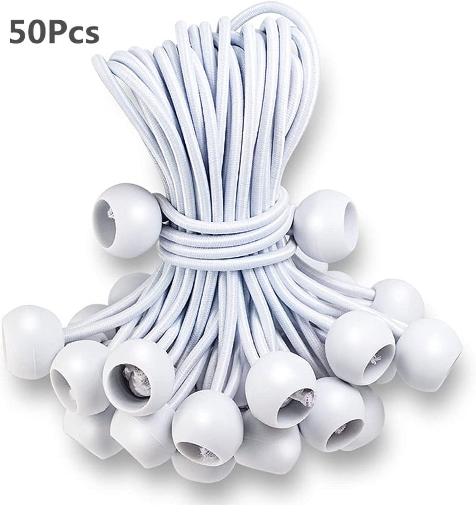 HEJULIK 50Pcs Ball Bungee Cords，6inch Bungee Cord with Balls, Heavy ...