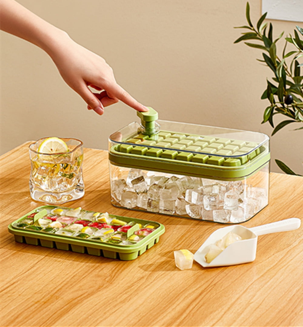 HEJULIK 64 Pcs Silicone Press ice compartment ice cube mould home ice ...