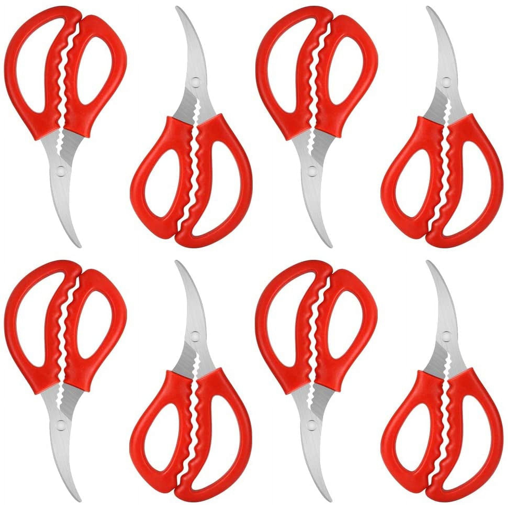 HEJULIK 8Pcs Seafood Scissors Crab Scissors Seafood Shears ...