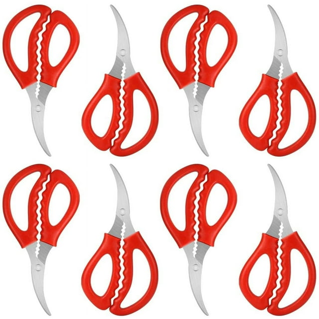 HEJULIK 8Pcs Seafood Scissors Crab Scissors Seafood Shears ...