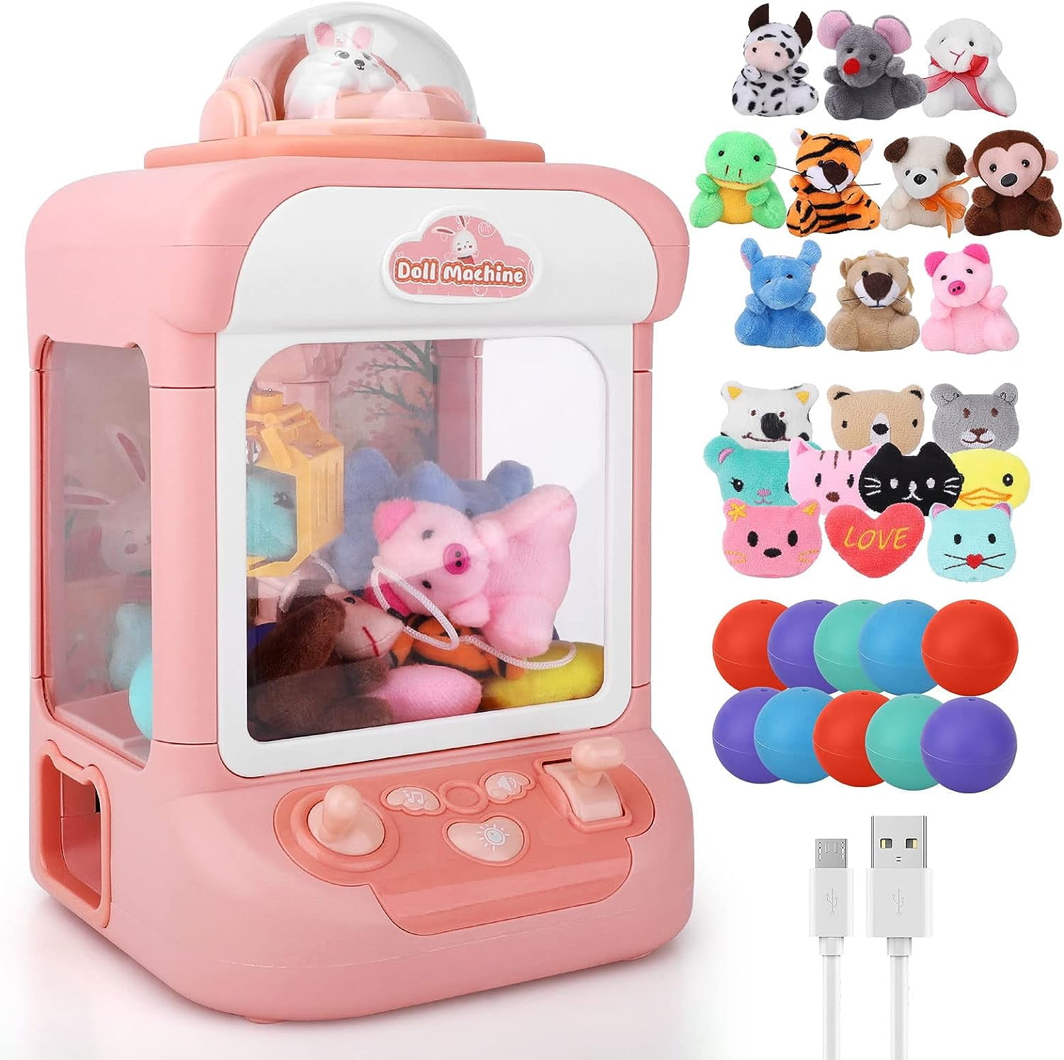 HEJULIK Claw Machine for Kids,Mini Vending Machines Candy Grabber Prize ...