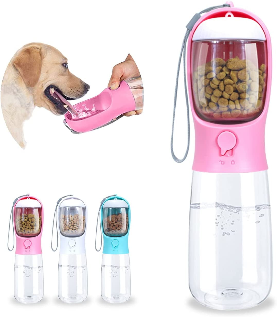 HEJULIK Dog Water Bottle 2 in 1, Leak Proof Portable Pet Water Bottle ...
