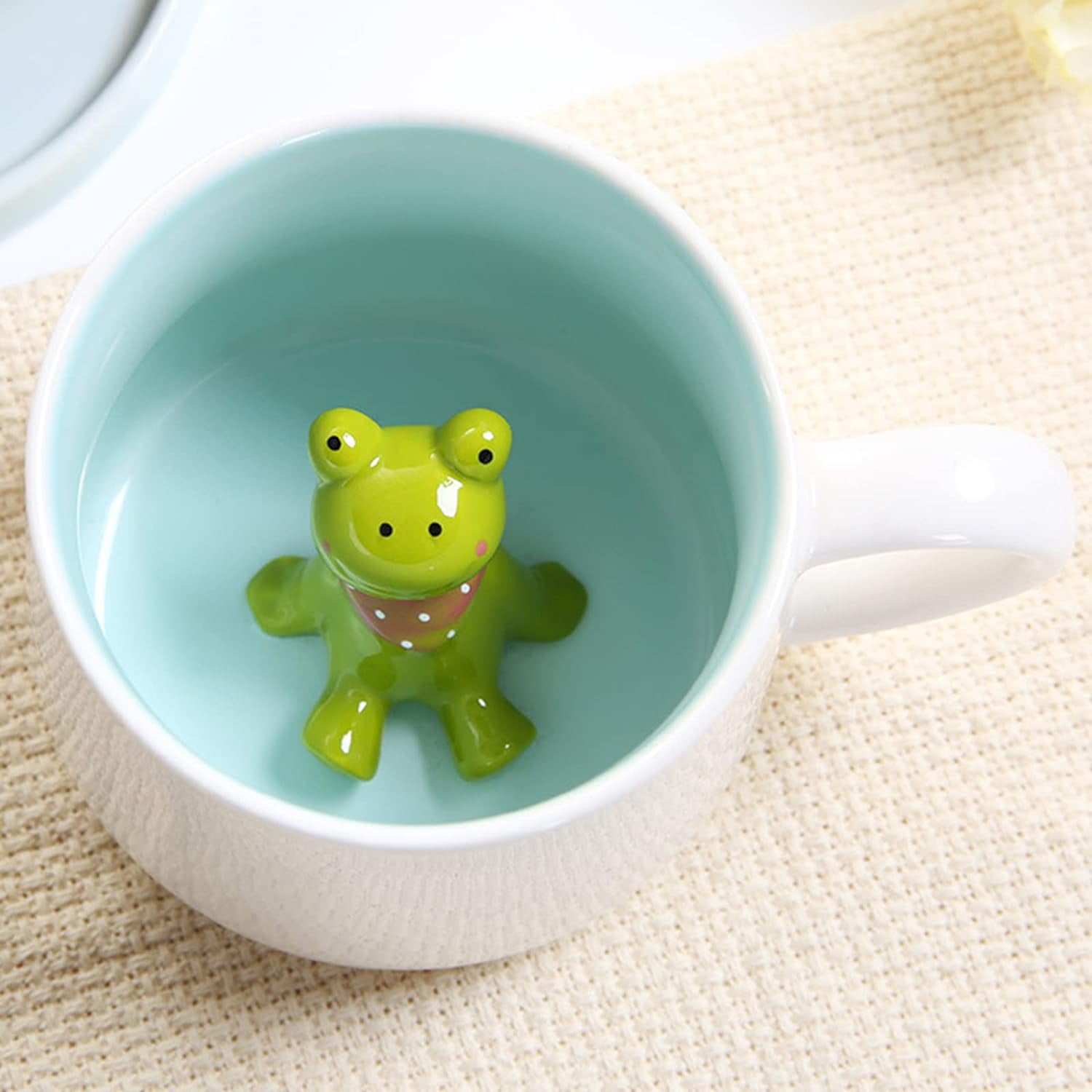 HEJULIK Frog Ceramic Mug Breakfast Milk Coffee Mug Solid Color Various ...
