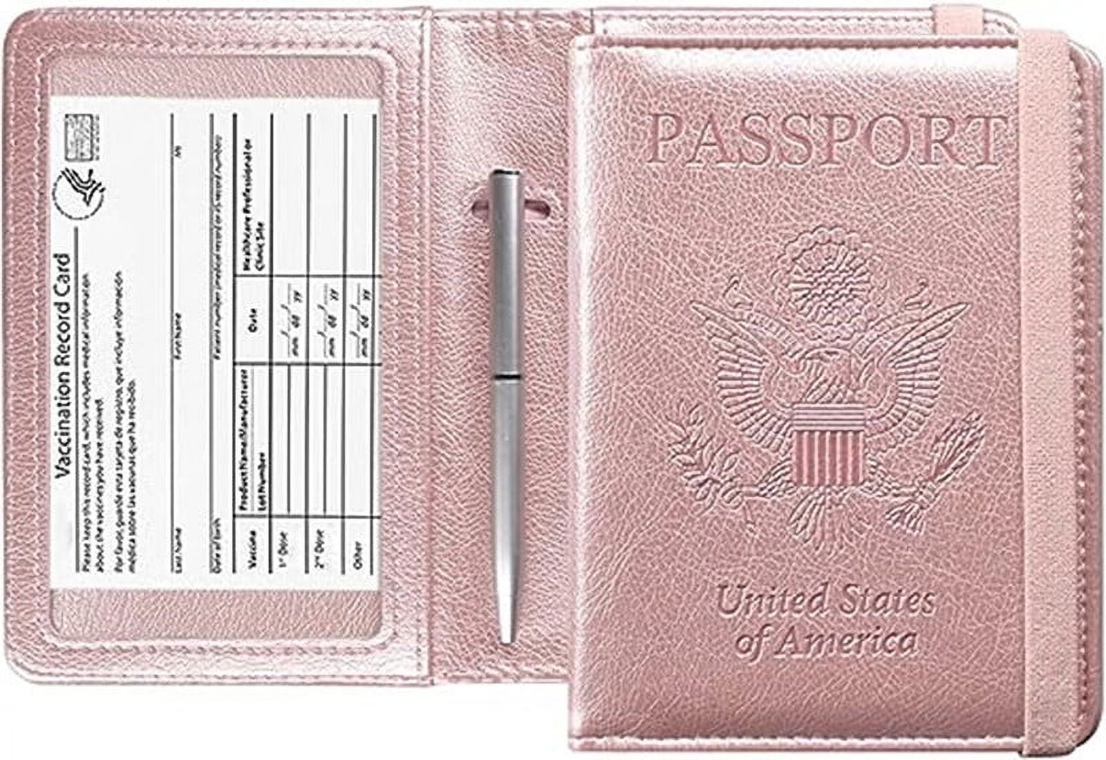 HEJULIK Passport and Vaccine Card Holder Combo, Cover Case with CDC ...