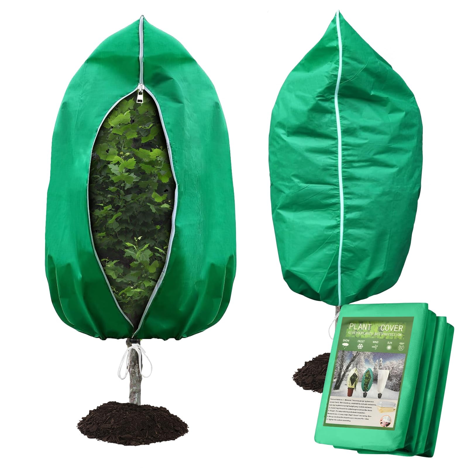 HEKIWAY Plant Covers Freeze Protection - 2 Pack 95"x95" Extra Large ...