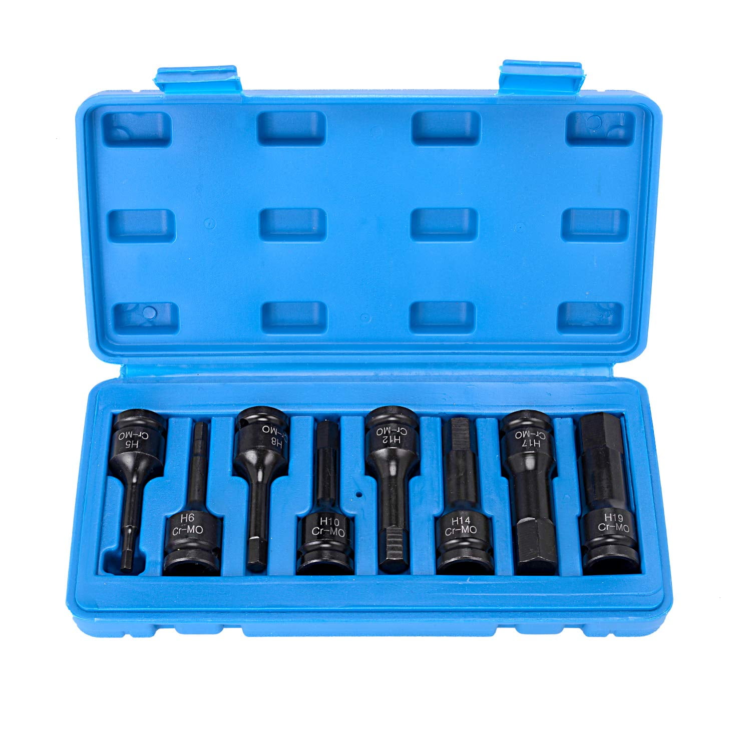 HELAKLS 1/2 Inch Drive Impact Hex Allen Bit Socket Set, Metric 8-Piece ...
