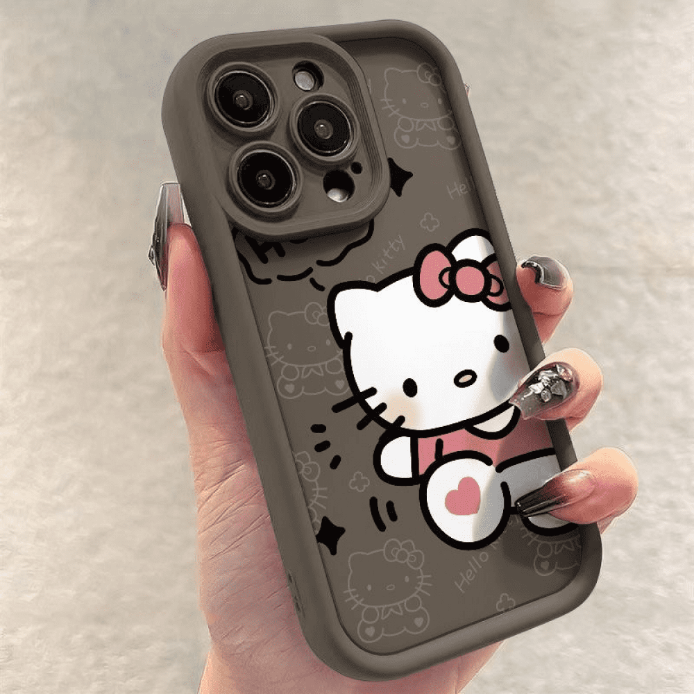 HELANHO Cute Cartoon Hello Kitty Silicone Case for IPhone 13 Pro Max ...