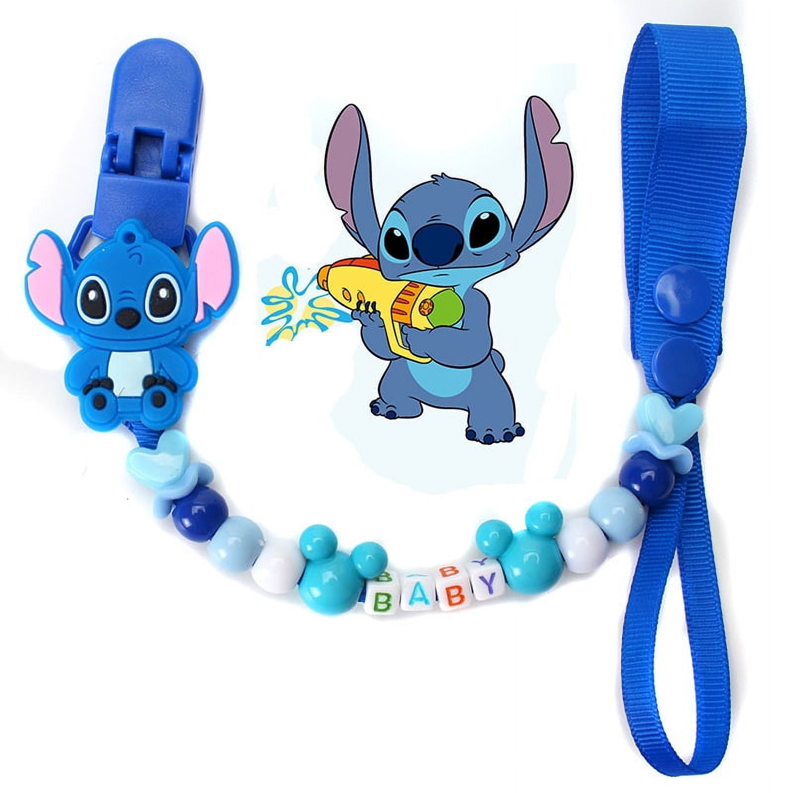HELANHO Cute Cartoon Stitch Baby Pacifier Clip - Silicone Anti-Drop ...