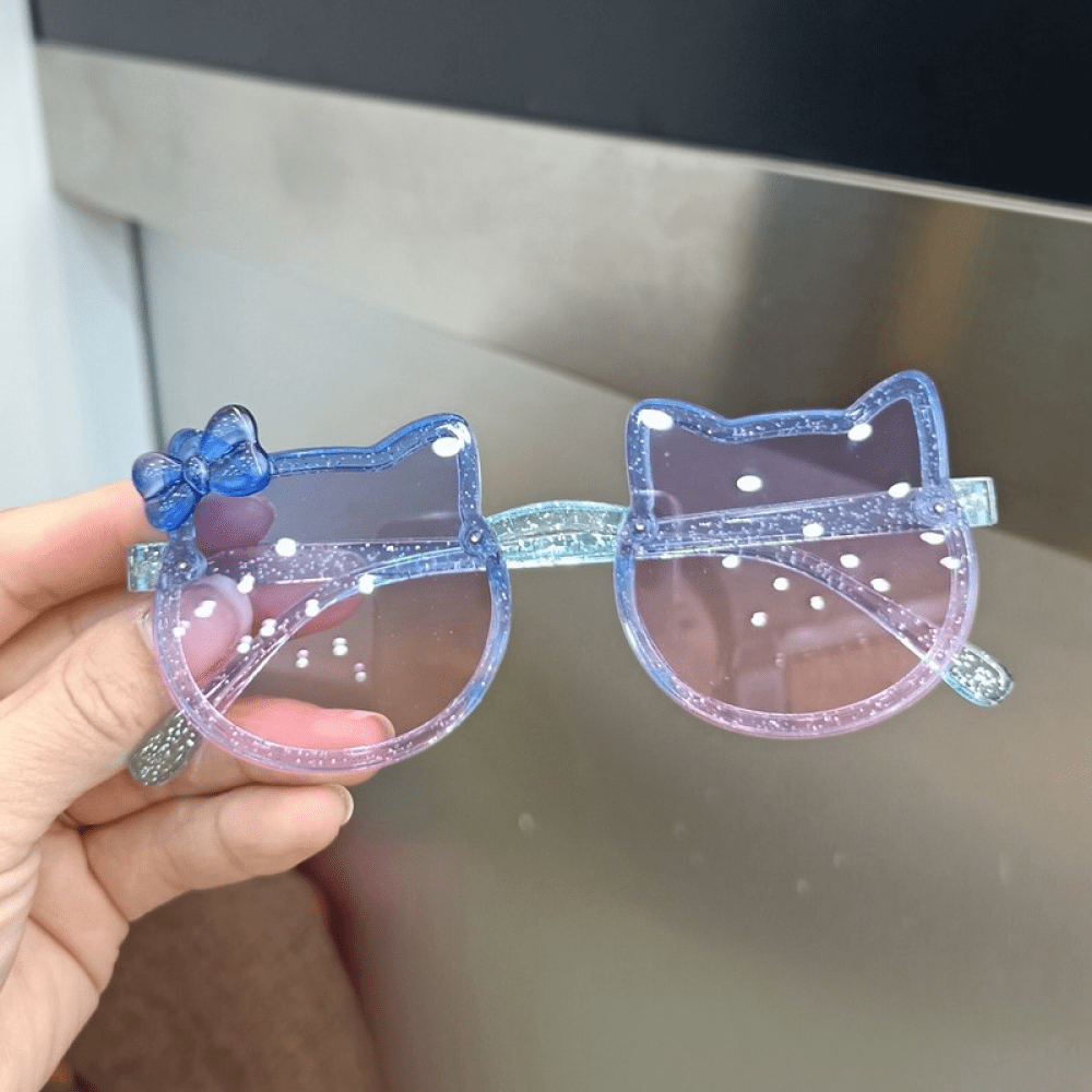 HELANHO Cute Hello Kitty Sunglasses with Bow, UV400 Protection QQH63 ...