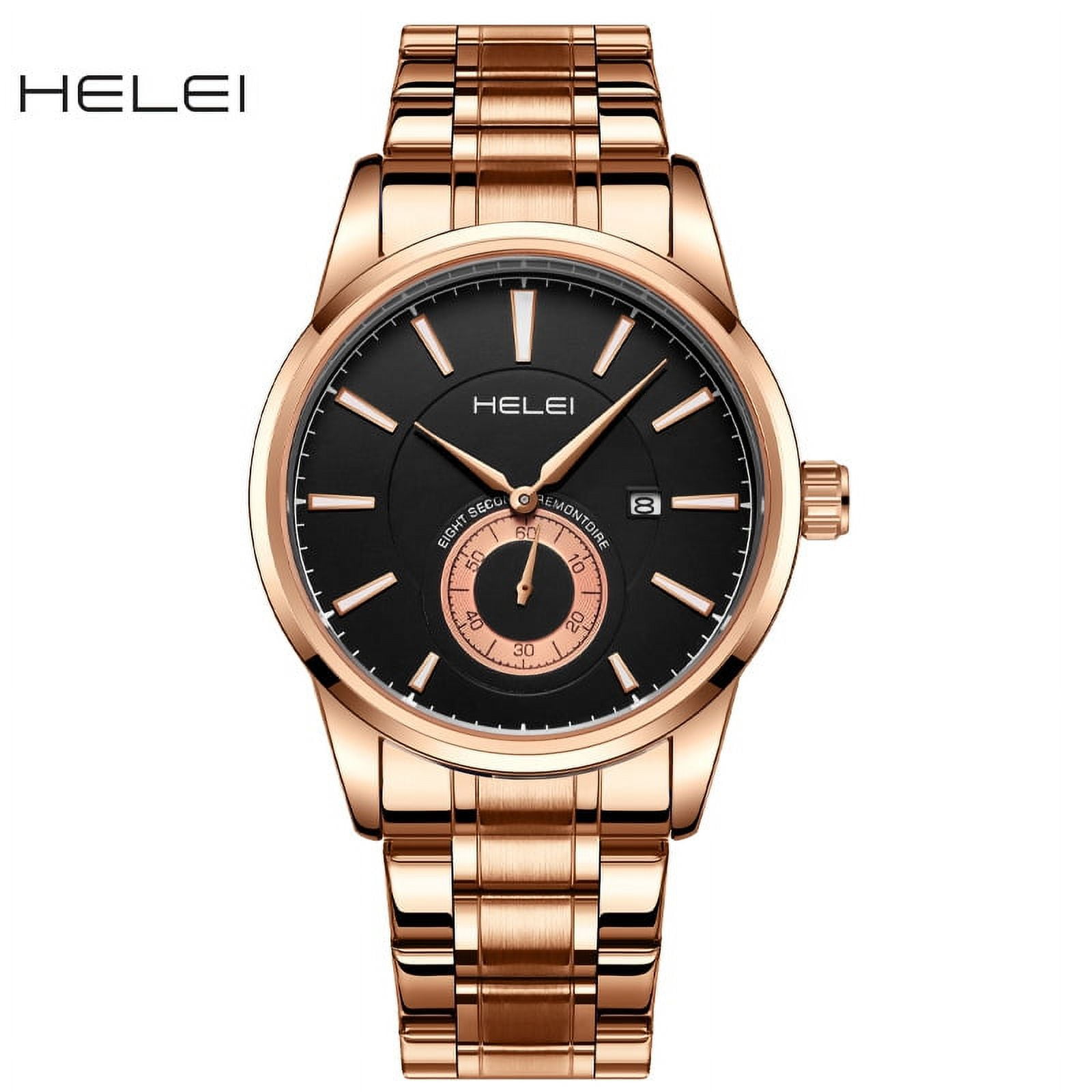HELEI Men's Quartz Watch Waterproof Wristwatches 798673521018 - Walmart.com
