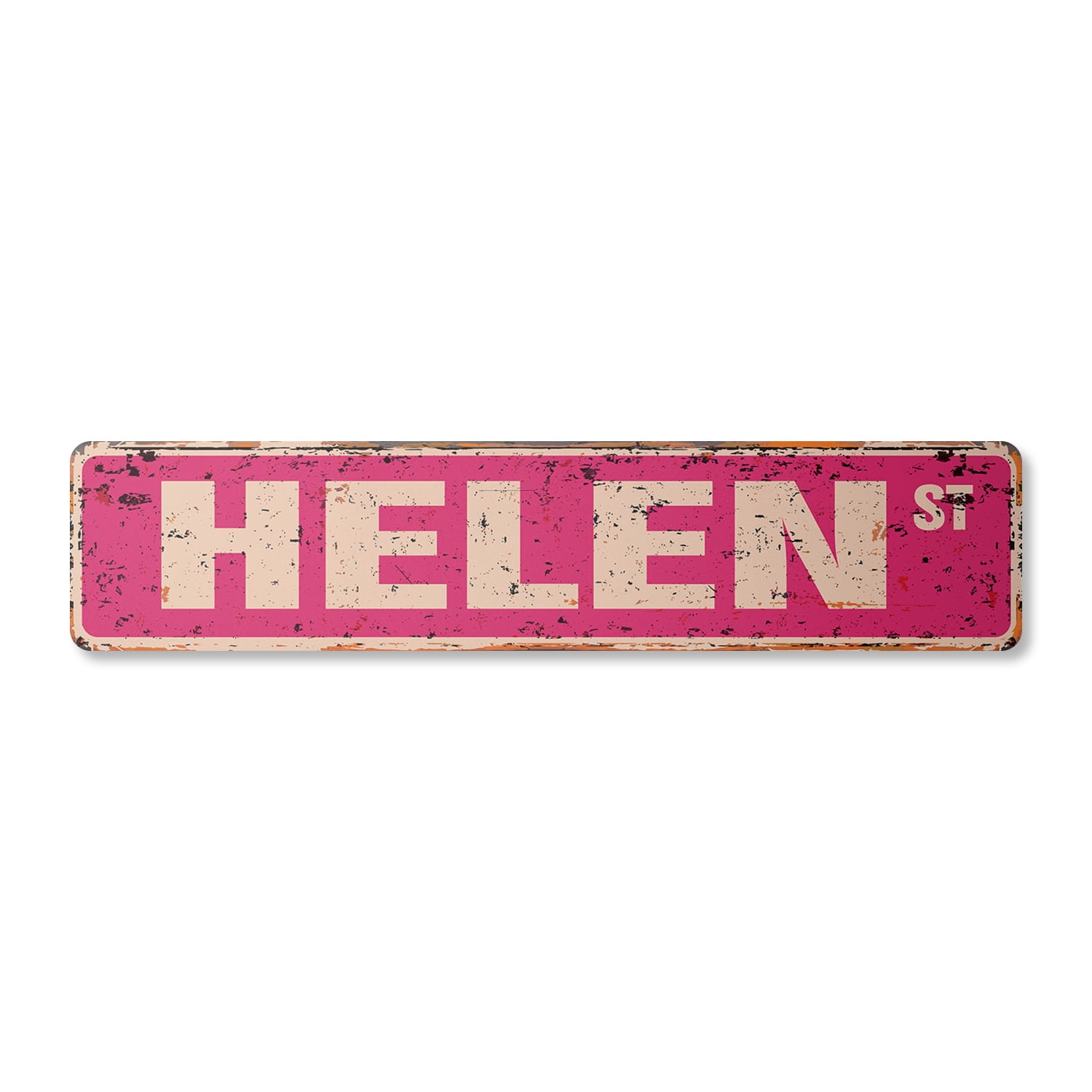 HELEN Vintage Plastic Street Sign Childrens Name Room Sign | Indoor ...