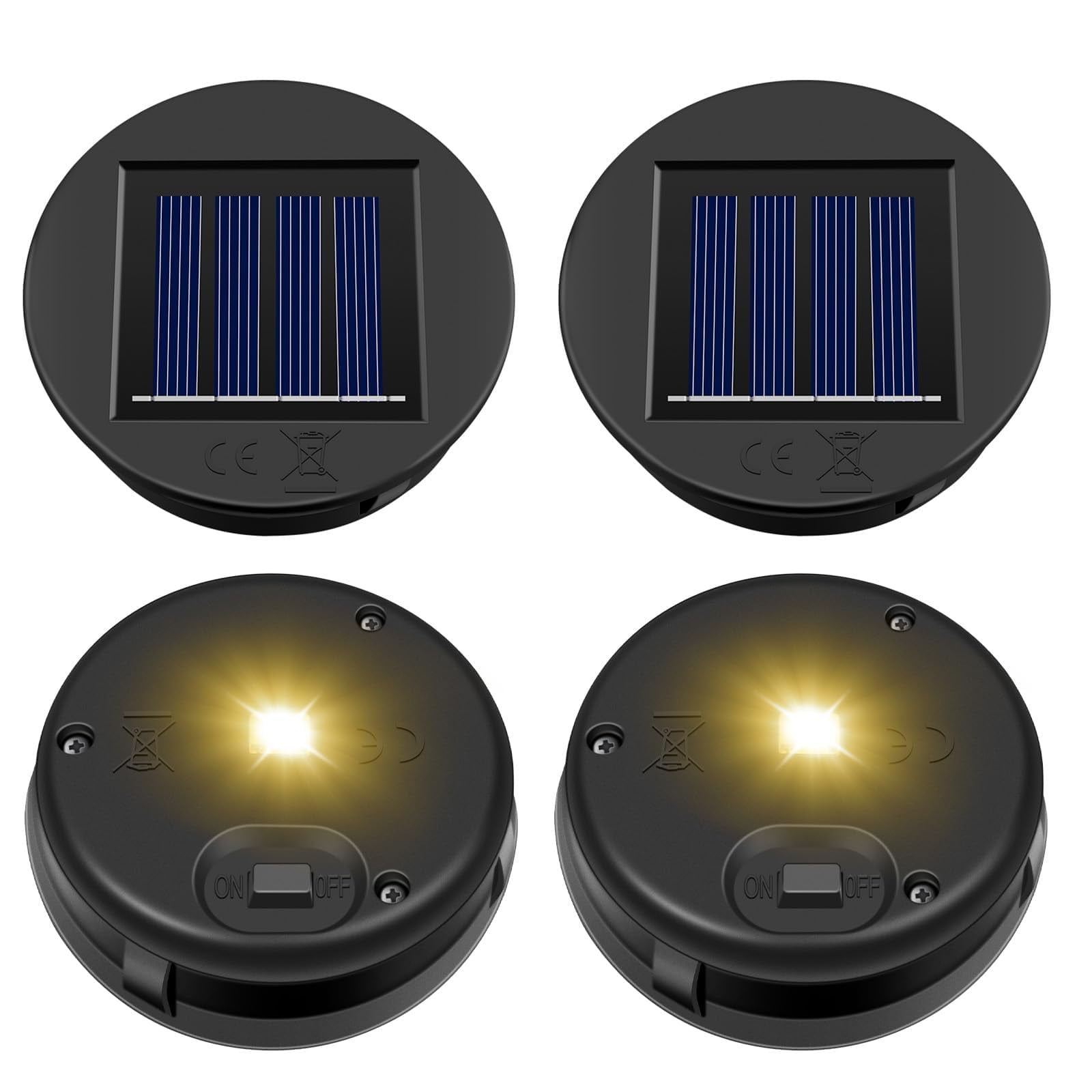 HELESIN Replacement Solar Light IFF17 Parts, 4 Pack Solar Lights ...