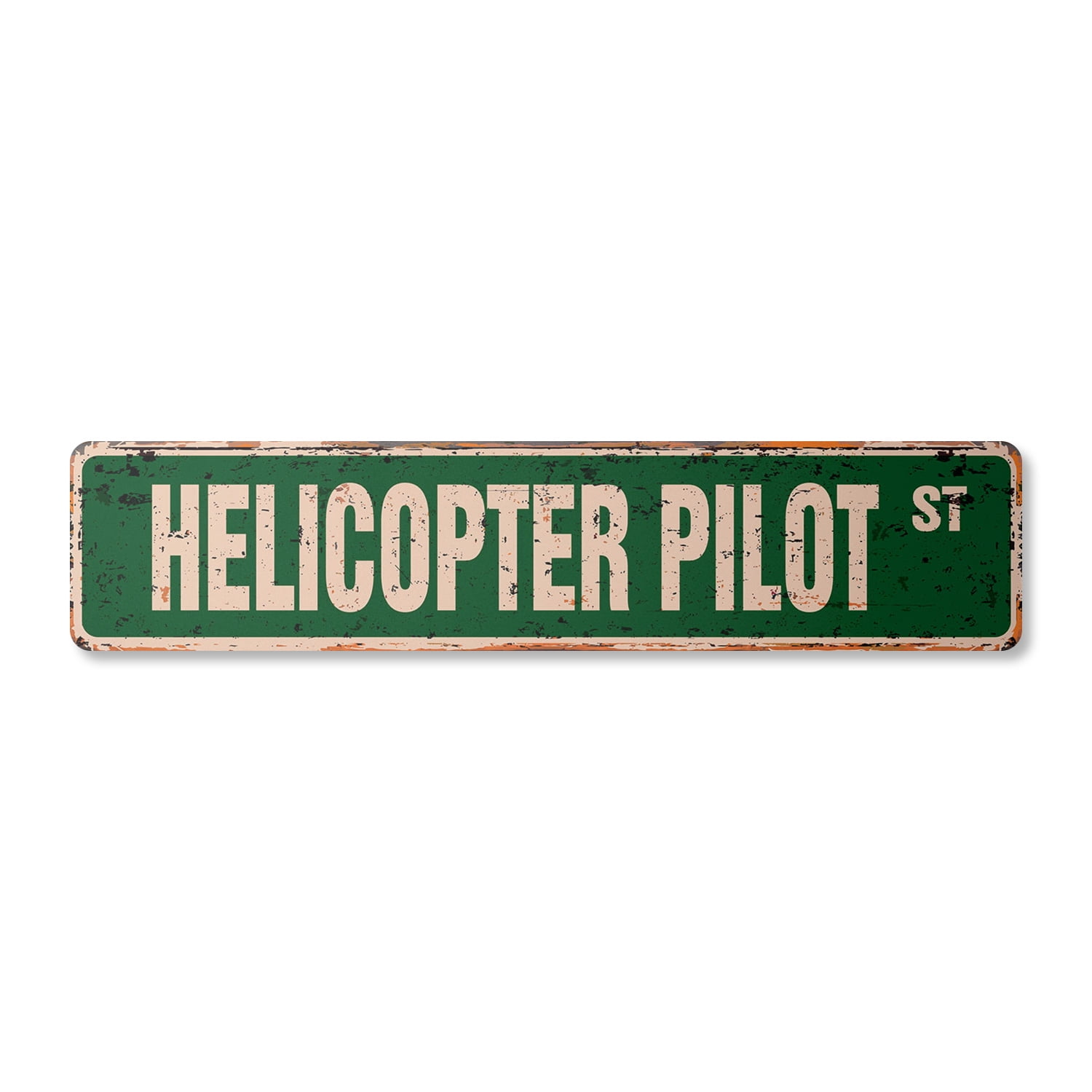 HELICOPTER PILOT Vintage Aluminum Street Sign military us army copter ...