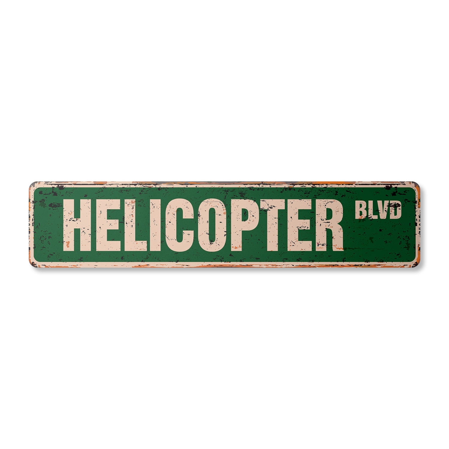 HELICOPTER Vintage Aluminum Street Sign fly military pilot Metal Sign ...