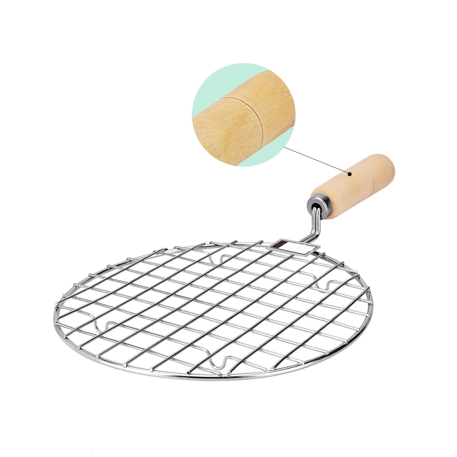 HELIMIX Deep roaster Round Grill Brinjal Roaster for Gas Burner Roast ...