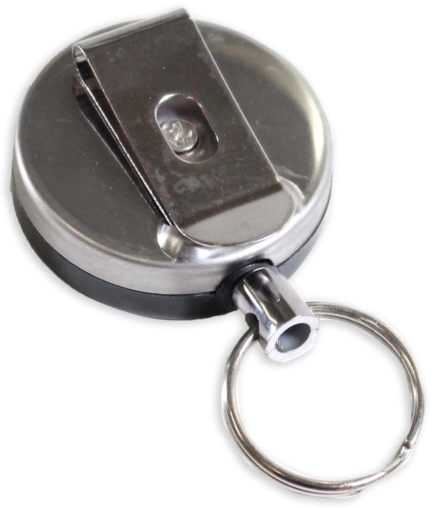 HELIOS Retractable Key Chain with 29" (73.7 cm) Steel Cable | 1½" (3.8 ...