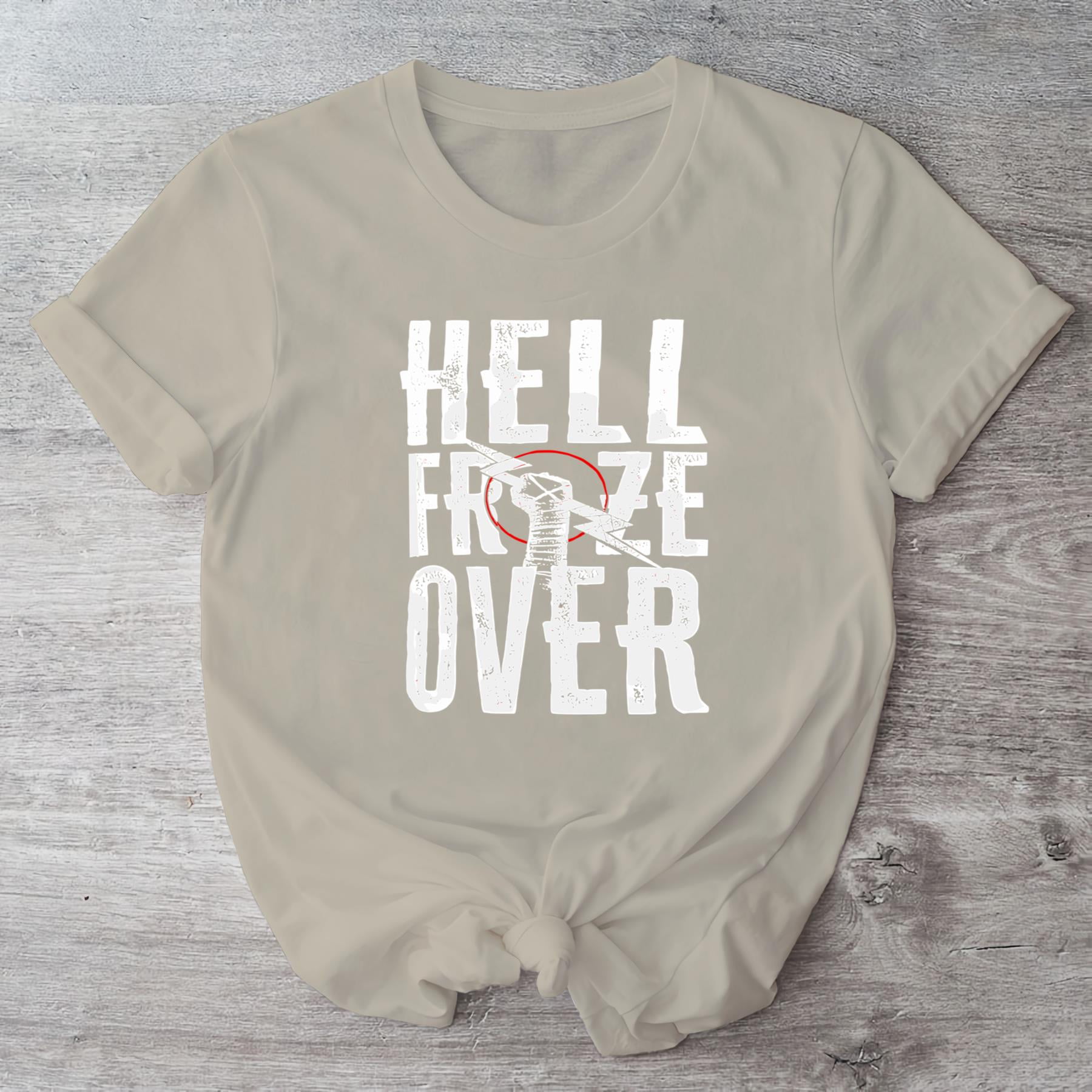 HELL FROZE OVER CM PUNK GRAPHIC T-SHIRT-TH41551 - Walmart.com