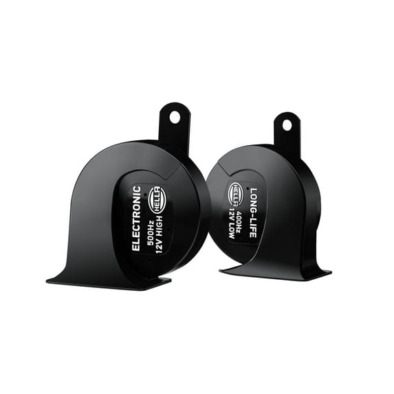 HELLA 007728981 Trumpet Horn TE40 Set – 12V, 112dB(A), 400/500Hz Low ...