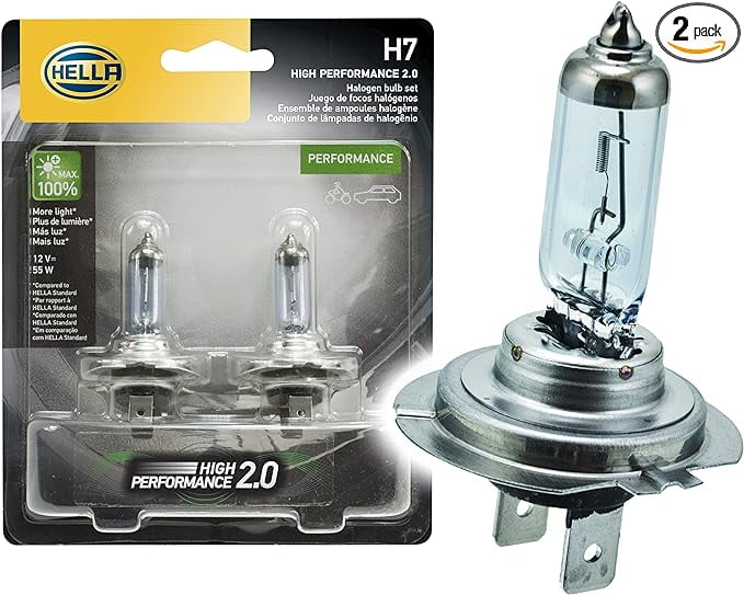 HELLA H7 2.0TB High Performance Bulb, 12V, 55W, 2 Pack - Walmart.com