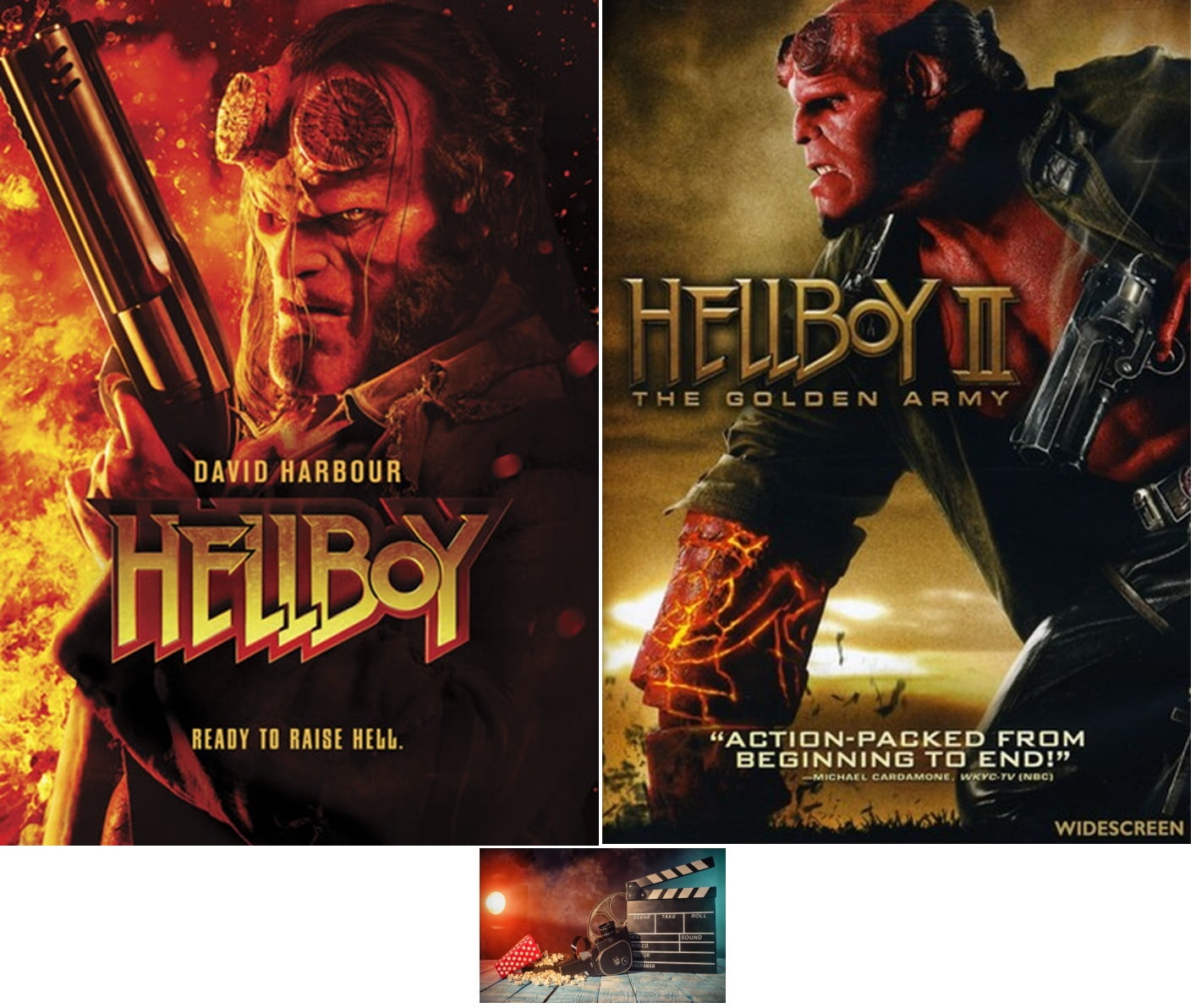 HELLBOY & HELLBOY II THE GOLDEN ARMY David Harbour Ron Perlman Double ...