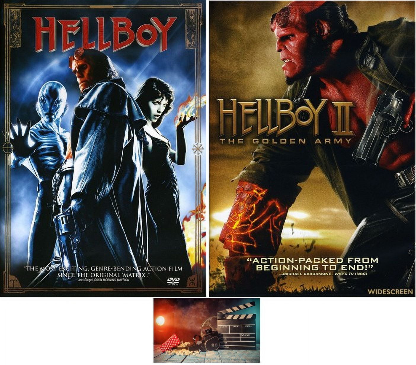 HELLBOY ORIGINAL & HELLBOY II THE GOLDEN ARMY Ron Perlman Double ...