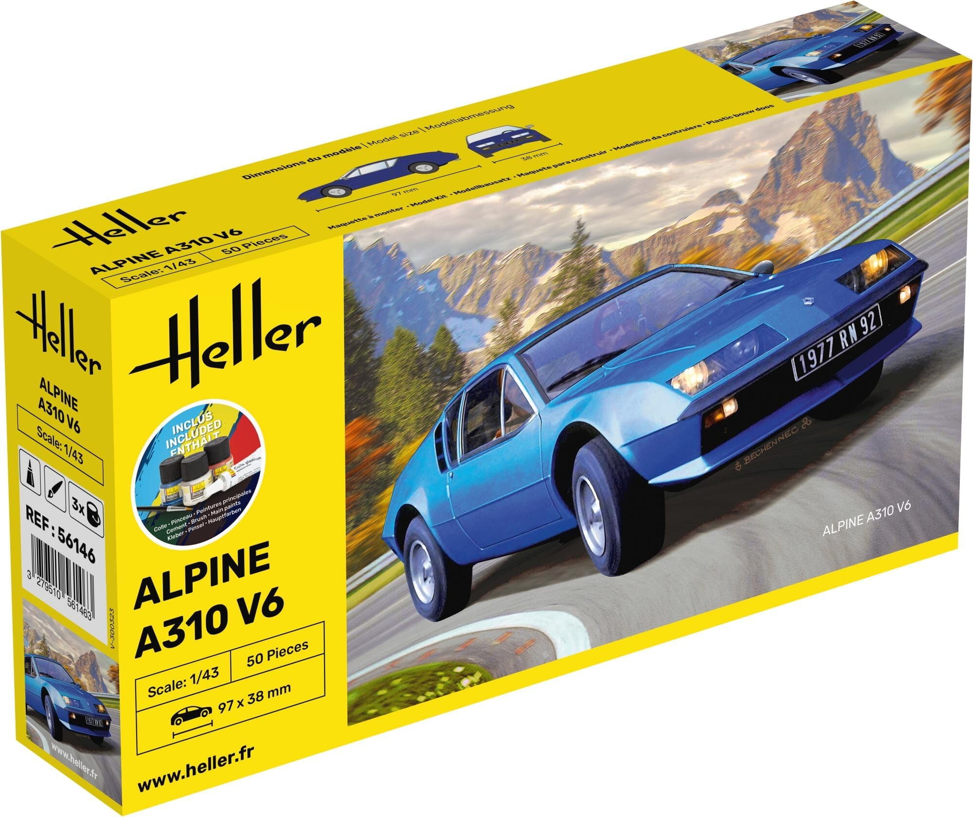 HELLER JOUSTRA Car Model: Starter Kit: Alpine A310 - Walmart.com