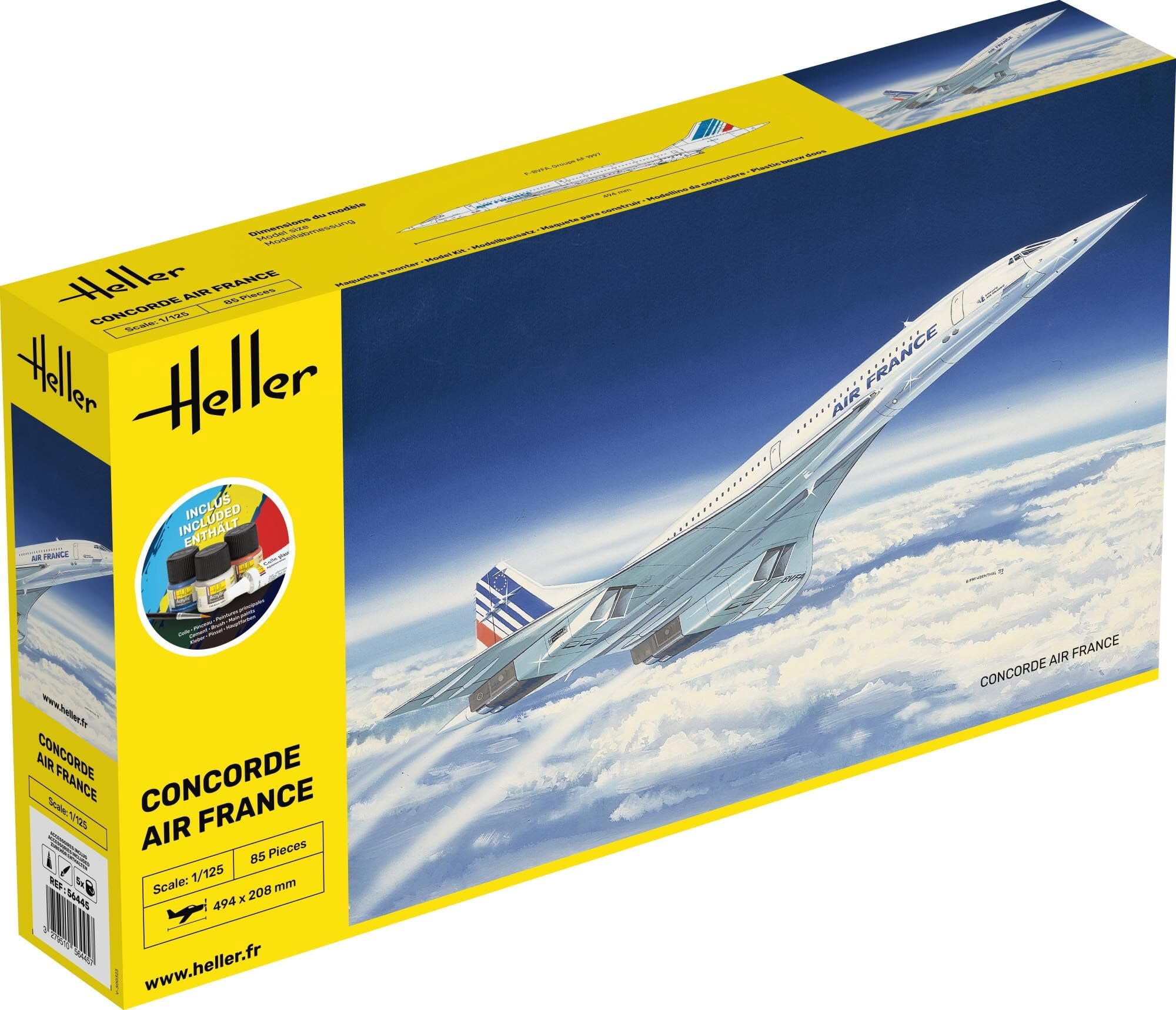 HELLER JOUSTRA Model Airplane: Starter Kit: Concorde Air France ...
