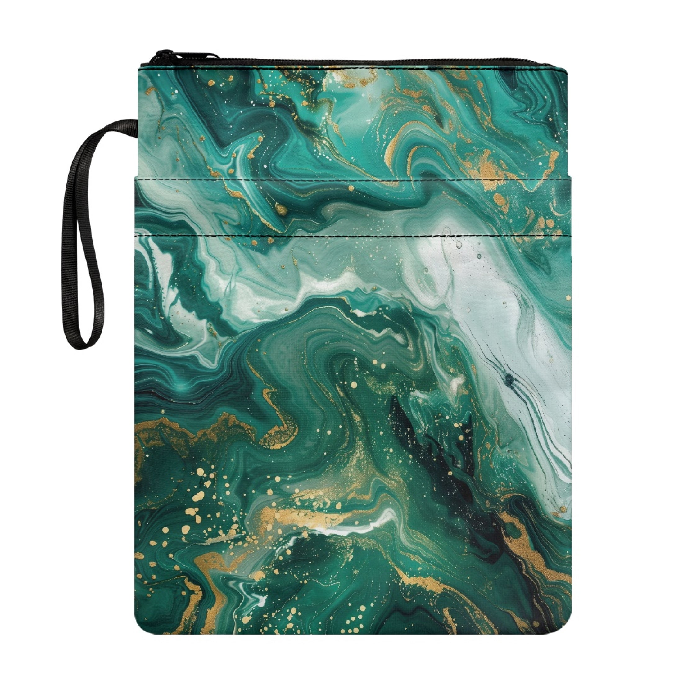 HELLHERO 1pcs Retro Zipper Bag 11.42 x 8.66 Inch Polyester Fabric Book ...