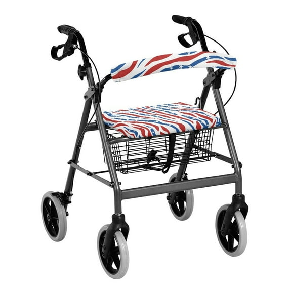 HELLHERO American Flag Rollator Walker Seat Back Covers & Rollator ...