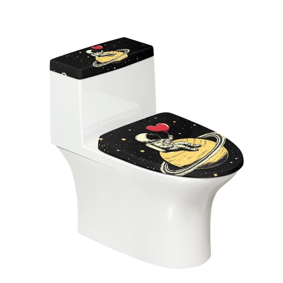 HELLHERO Astronaut Elastic Fabric Bathroom Seat Covers Bathroom Toilet ...