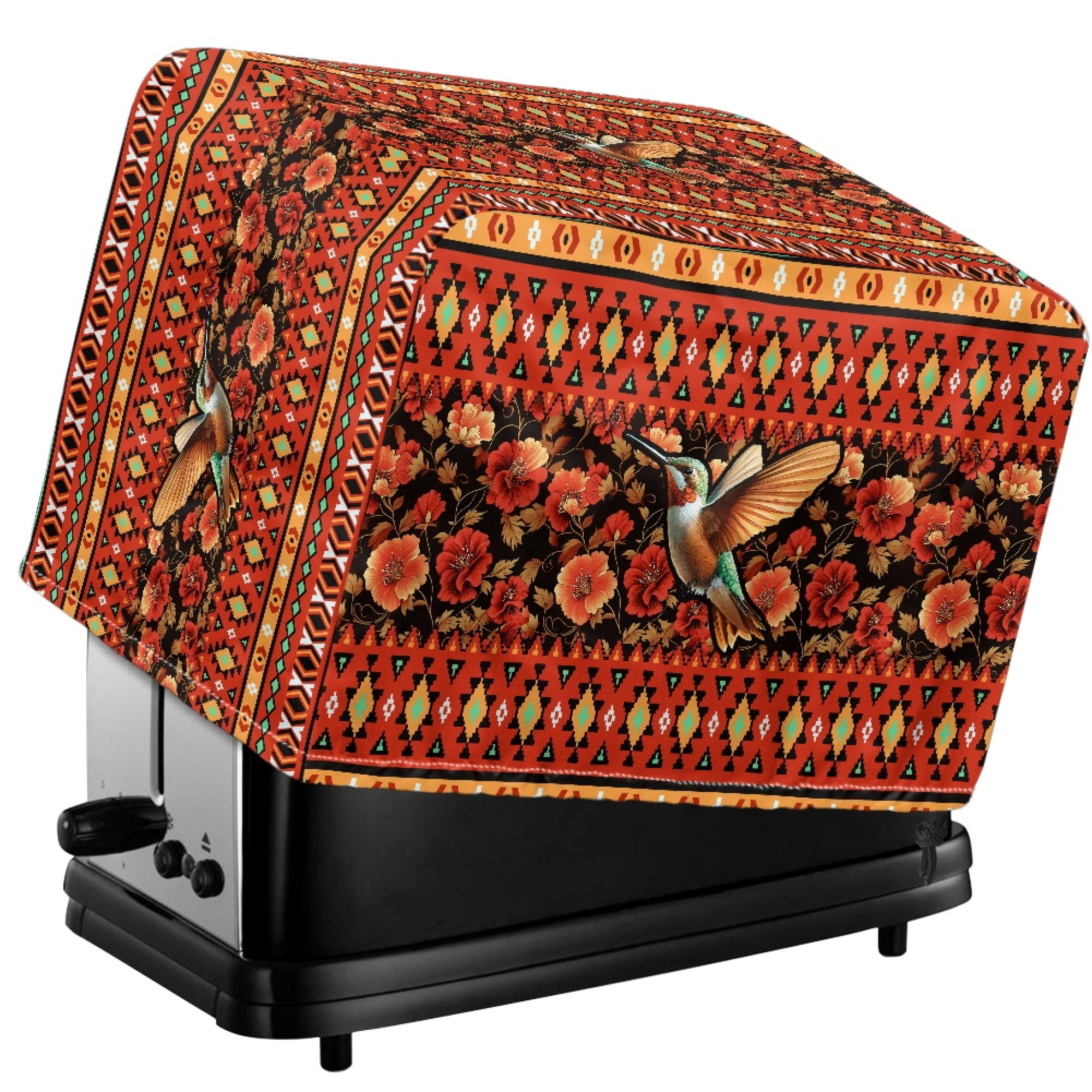 HELLHERO Aztec Flowers Hummingbird Print Toaster Cover for 2 Slice ...