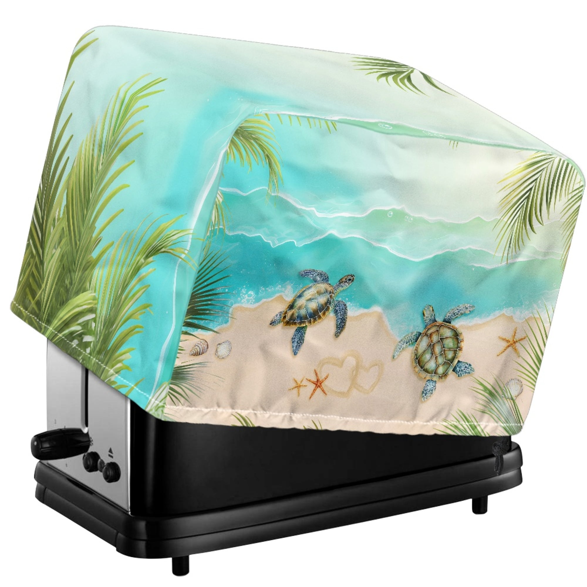 HELLHERO Beach Turtle Palm Tree Print Toaster Cover 2 Slice ...