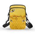 HELLHERO Bee Pattern with Zipper Closed Women Crossbody Bag with ...